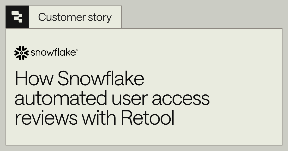 Retool | Snowflake
